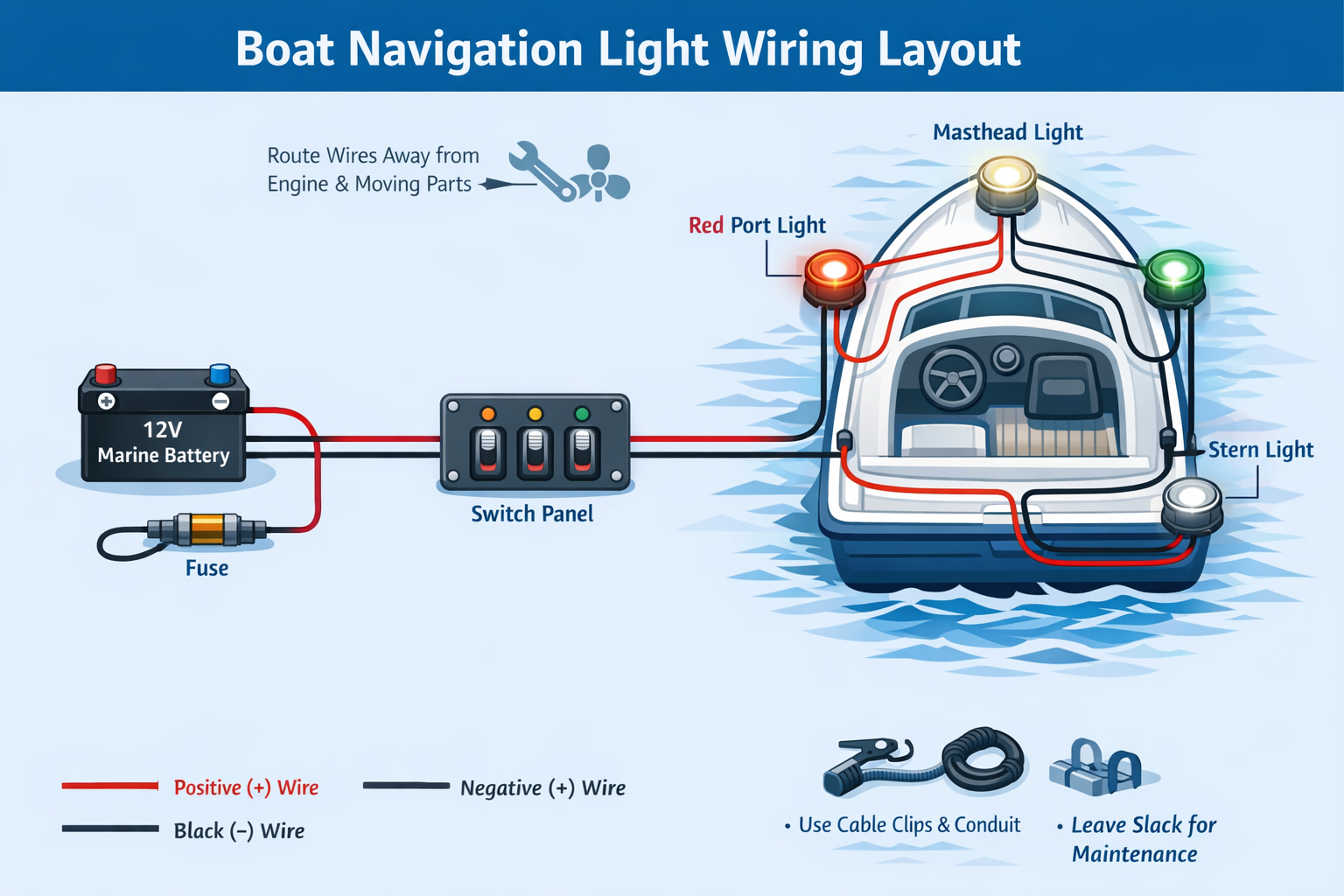 How to Wire Boat Navigation Lights - Yushuo